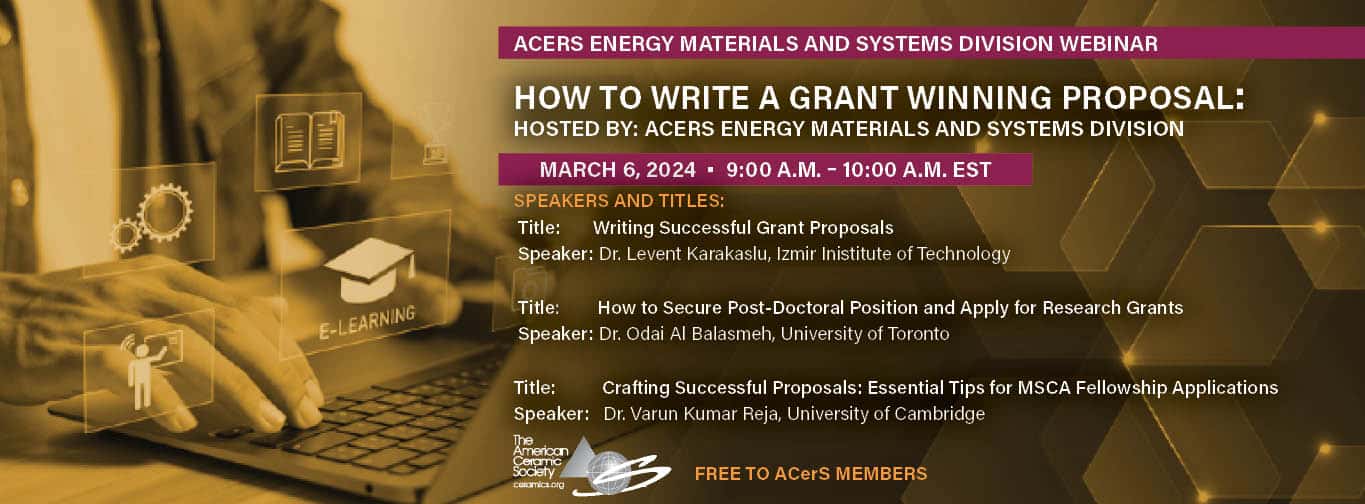 Energy Materials and Systems Division Webinar: How to Write a Grant ...