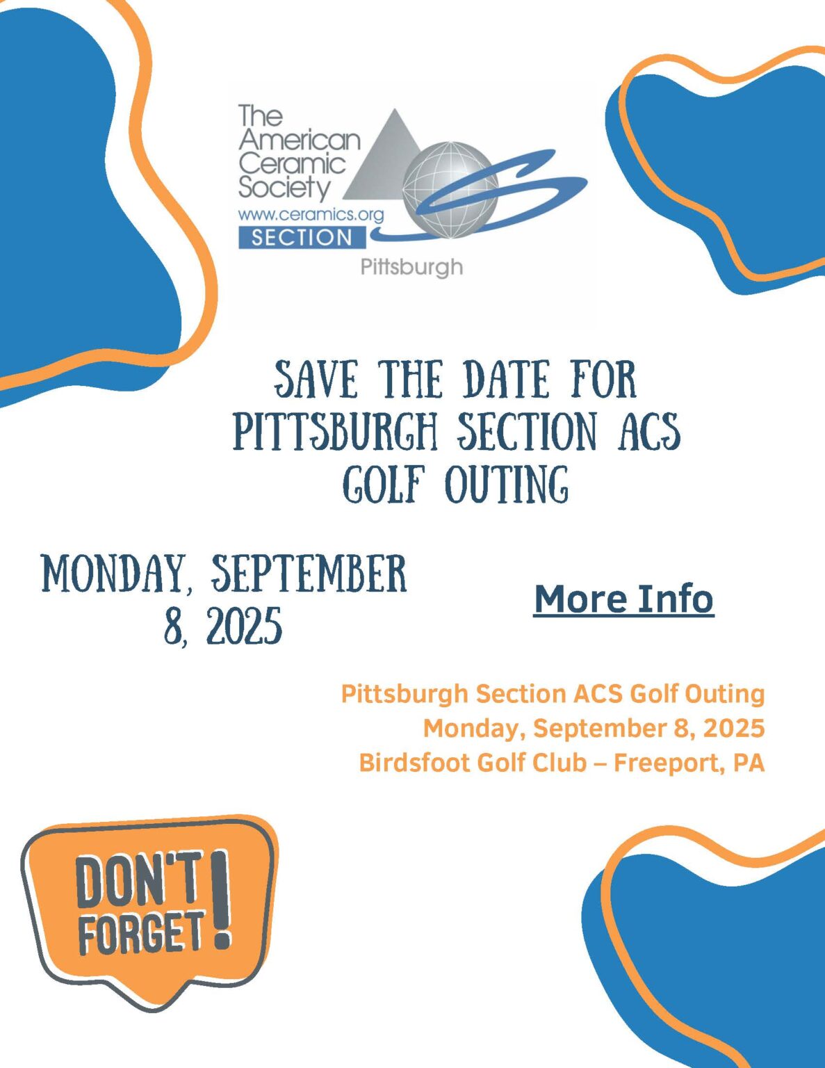 Save the date! Pittsburgh Section Golf Outing scheduled for Sept. 8 ...